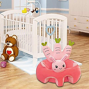 Xinrimoy Baby Support Seat Sitting Chair, Infant Sitting Chair Safe Baby Sofa Chair, Animals Soft Plush Floor Support Seat, Learn to Sitting Chairs for 0-3 Years Old Newborn Kids