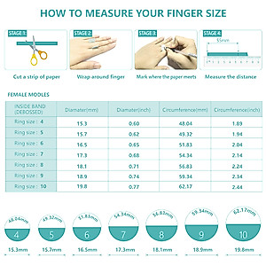 Zollen Silicone Wedding Rings for Women 4 Packs -Stackable Silicone Rubber Wedding Bands - Innovative Flower & Vine Collection, size 10