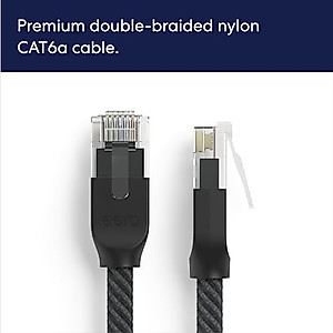 Amazon eero CAT6a Ethernet cable - Supports 10 gigabit+ speeds, 6 inch, 1-pack, Titanium Black