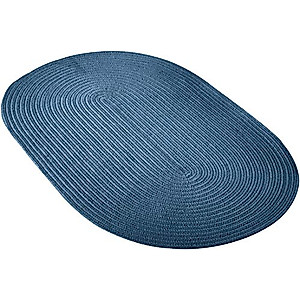 Colonial Mills Bristol Polypropylene Braided Rug, 2-Feet by 3-Feet, Federal Blue