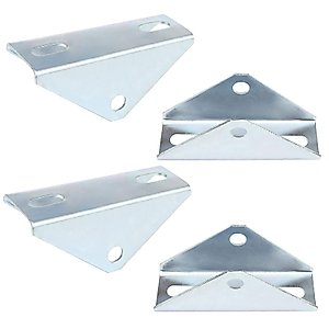 4Pcs Adjustable Solar Panel Tilt Mounting Brackets Fit 1/2" Bolt in 1-5/8" Strut Channel Connector for Roof Panels, Roof Rack Mounting Brackets, RV Camper, Boat, Wall, Gird Roof Installation