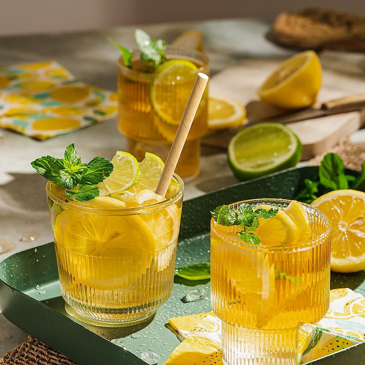 𝟐𝟎𝟎 𝐏𝐚𝐜𝐤 Eco Friendly Straws Brown Biodegradable Paper Straws for Drinking 7.75" x0.24" Disposable Kraft Paper Straws (7.75" x0.24", Brown)