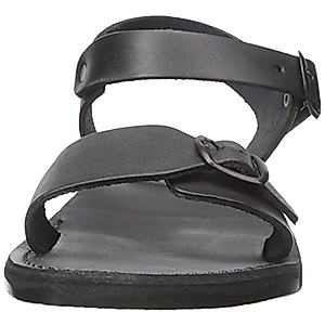 Jerusalem Sandals The Original - Leather Adjustable Buckle Sandal - Black