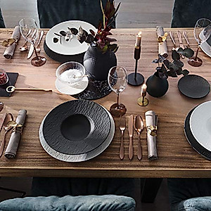 Villeroy & Boch Manufacture Rock Pasta Plate, 11.5 in, Black/Gray