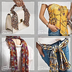 Red by Kiss Edge Laying Scarf Wrap for Hair Edge Silky Satin Scarf 4 PACK