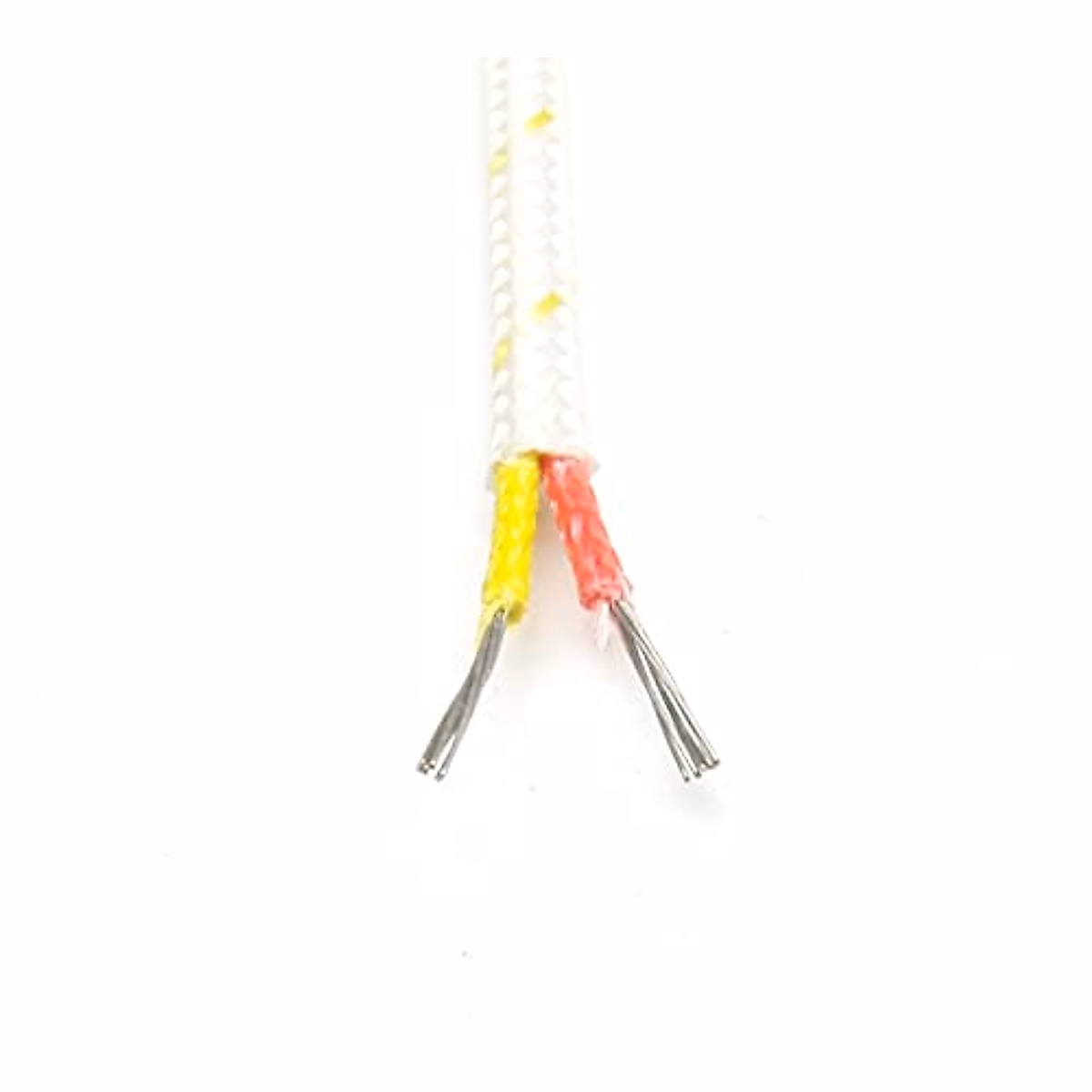 K-Type Thermocouple Wire AWG 24 Stranded 7X w. Braided Fiberglass Insulation - 10 Yard