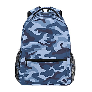 YoCosy Camo Camouflage Military Pattern School Backpack for Teen Girls Boys Lightweight Student Backpack Travel Bookbag Laptop Casual Daypack