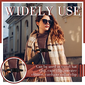 Zhanmai 6 Pieces Clothes Clips for Dresses Black Cinch Clips Dress Clips Cardigan Clips Elastic Glove Clips Clothes Tightening Clip for Women Men