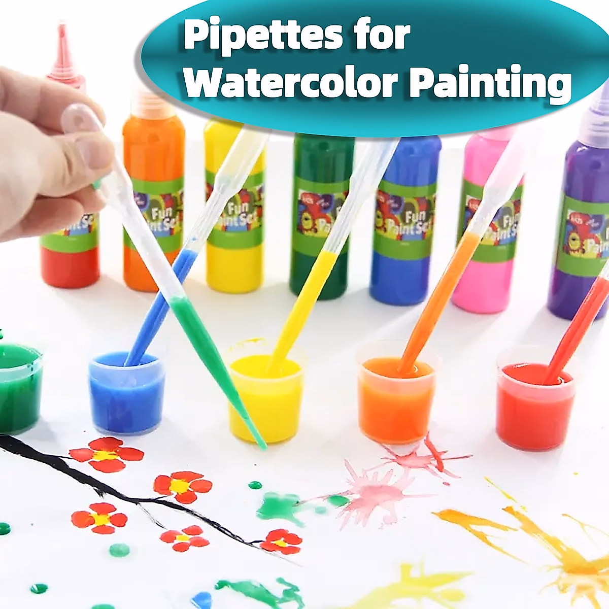 Zkupanx 20 PCS 3ml Dropper Pipettes - Disposable Pipettes Dropper for Accurate Liquid Transfer, Perfect for Essential Oils, Resin, Crafts, Labs, Kids Activities - Plastic Pipette, Droppers