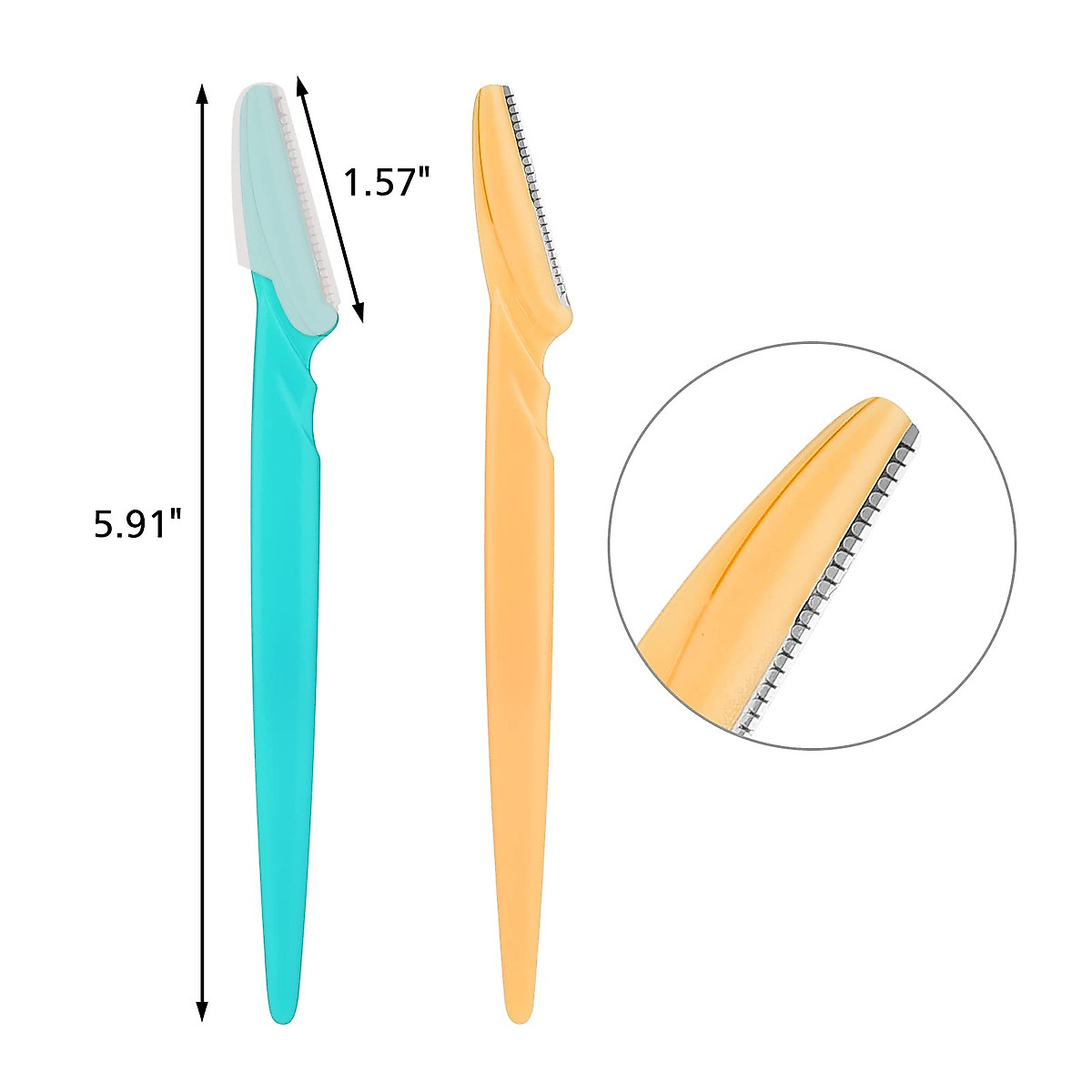 NEBURORA 20 Pcs Eyebrow Razor Trimmers for Women and Men Face Hair Removers, Portable Size