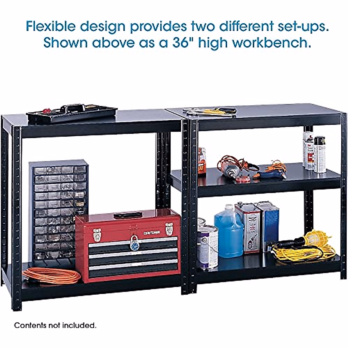 Safco 5246Bl Boltless Steel Shelving Five-Shelf 48W X 18D X 72H Black