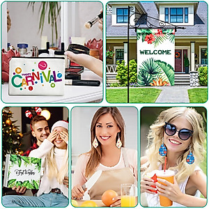 114Pcs Sublimation Blanks Products, Sublimation Blanks Set Including DIY Blank Makeup Bag, Keychain, Earring, Pillow Cover, Mouse Pad, Coaster, Garden Flag for Sublimation Transfer Heat Press Printing