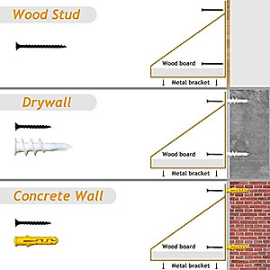 AMADA HOMEFURNISHING Floating Shelves Wall Mounted, White Wall Shelf for Bathroom, Living Room, Bedroom, Kitchen, Shelves for Wall Decor, Set of 2 - AMFS11