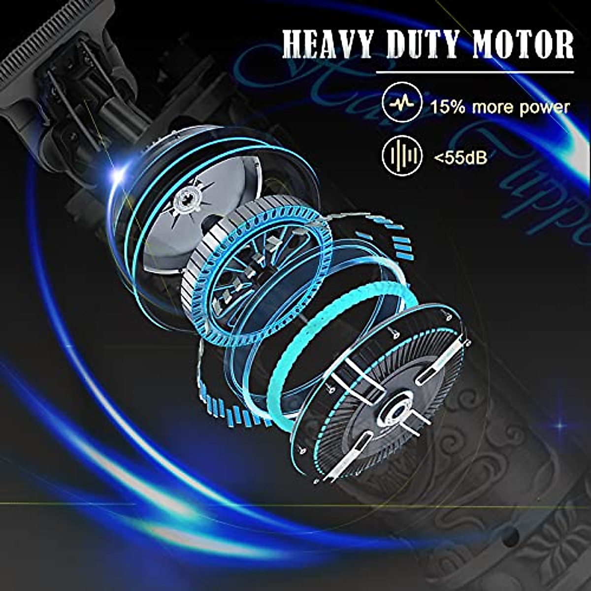 Hair Clippers for Men, Professional Hair Trimmer Zero Gapped T-Blade Trimmer Cordless Rechargeable Edgers Clippers Electric Beard Trimmer Shaver Hair Cutting Kit with LCD Display Gifts for Men