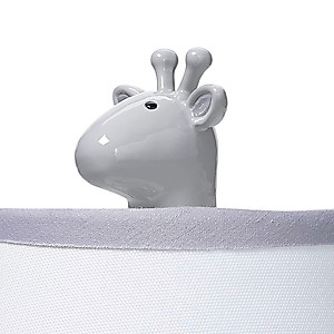 Lambs & Ivy Giraffe and a Half Gray/White Nursery Lamp with Shade and Bulb
