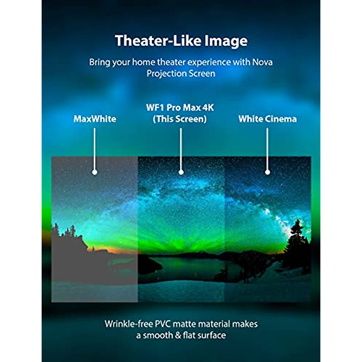 NovaScreen Spectrum Tab-Tension, 92-inch, Active 3D 1080 8K Ultra HD [16:9]. Electric Motorized Projector Screen, Indoor/Outdoor Projector Movie Screen for Home Theater.…