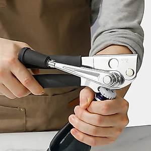 Commercial Can Opener Heavy Duty - Hand Held Can Opener Manual - Industrial Can Opener for Big Cans - Hand Crank Can Opener for Seniors - Restaurant Can Opener - Easy Crank, Abrelatas Abridor
