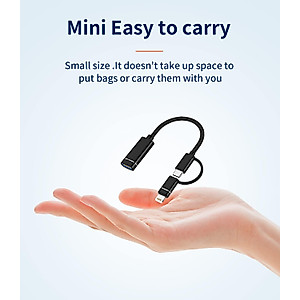 Zoyuzan USB Type C to Lightning Adapter, Supports Digital Cameras, USB Flash Drives, Keyboards, Mice, Gamepads, Microphones, Mixers, Sound Cards, Electronic Drums