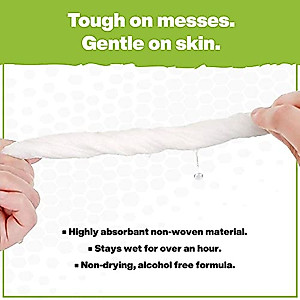 Crocodile Cloth Auto Cleaning Wipes - Clean Up Grease, Oil, and Adhesives on Hands, Tools, Parts, and More - 100 Large Disposable Wet Wipes for your Car. Safe on Face, Hands & Skin.