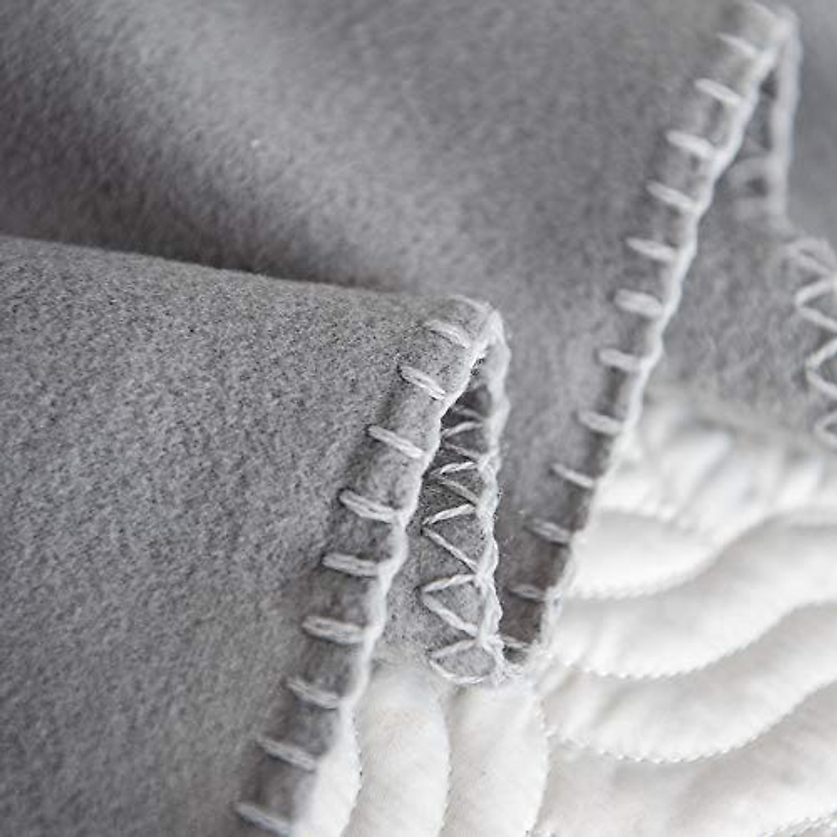 CAI TENG Fleece Throw Blankets Lightweight Warm for Soft Cozy Pet-Friendly Bulk Fleece Blanket Solid for Home, Bed, Sofa, Dorm, Office, Gifts, Outdoor (Grey, Pack of 6-50 x 60 inch)