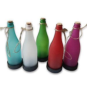 Penfly Solar Powered LED Hanging Bottles Landscape Light for Home Yard Garden Decoration