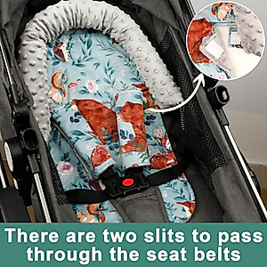 TANOFAR Baby Car Seat Cover & Infant Car Seat Insert and Strap Covers, Fit for Car Seats, Stroller, Bouncers, Woodland Animal