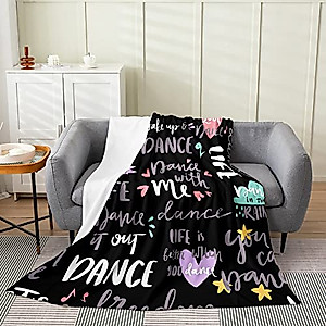 Hippie Graffiti Fleece Throw Blanket,Dance Life All Season Bed Blanket Hip Hop Street Culture Flannel Fuzzy Blanket for Bed Sofa Couch,Bedroom Decor Plush Blanket Baby 40&quot;x50&quot;