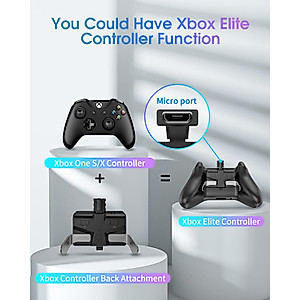 Paddles for Xbox One S/X Controller (NOT for Series S/X Controller), AOJAKI Xbox One Controller Back Button Attachment, with 2 Programming Back Buttons/Memory Function/ 3.5mm Audio Jack