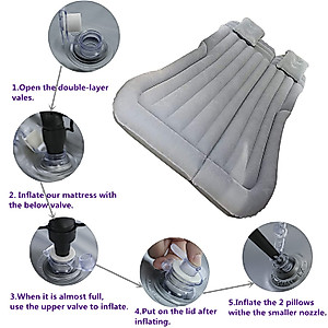 goldhik SUV Car Inflatable Air Mattress Camping Bed with Electric Air Pump, 2 Pillows, Portable Sleeping Pad for Home, Outdoor and Travel…