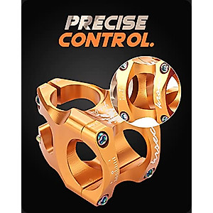 Bike Stem 35mm Short MTB Handlebars Riser Ultra-Light CNC Aluminum Alloy 31.8*28.6mm For Mountain bike Enduro Trail AM XC FR DH Bicycle Parts (Black)