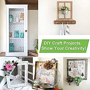 KLEWEE Chicken Wire Fencing Mesh 16.9 Inch x 46 Feet Extra Large Chicken Wire for Crafts Garden, Poultry Wire Netting Hexagonal Galvanized Garden Fence Barrier for Pet Rabbit Chicken Fencing