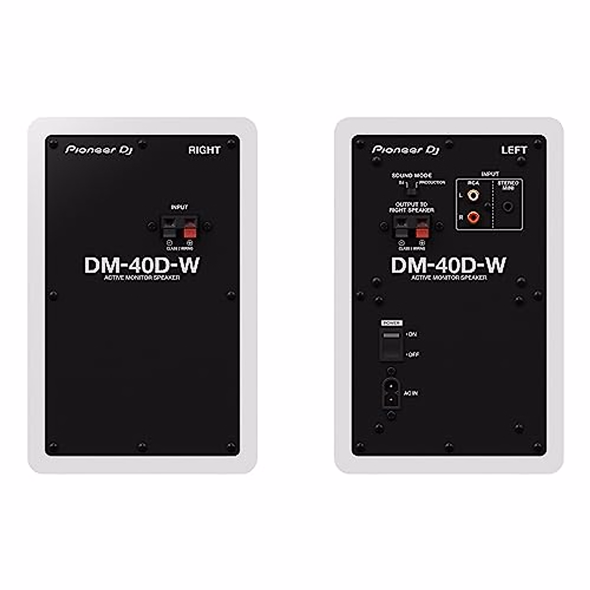 Pioneer DJ DM-40D-W 4-inch Desktop Active Monitor Speaker - White