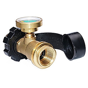 DOZYANT Universal Fit POL Propane Tank Adapter with Gauge Converts POL LP Tank Service Valve to QCC1 / Type 1, Old to New Connection Type, Propane Tank Gauge