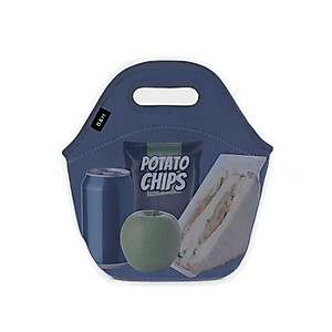 B&H Insulated Neoprene Lunch Tote Bags - Reusable, Durable, Machine Washable (Navy)