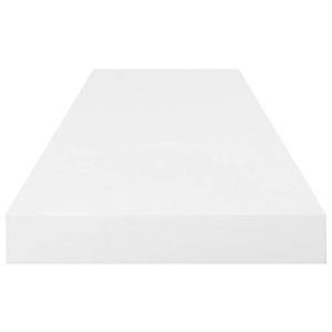 CKioict Floating Wall Shelves 2 pcs High Gloss White 31.5"x9.3"x1.5" MDF, Simple Storage Home Decor Wall Mounted, Display Wall Shelf for Organize Bedroom, Living Room, Kitchen, Bathroom