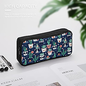 Cacti Succulents Cuddly Pots Pencil Case Stationery Pen Pouch Portable Makeup Storage Bag Organizer Gift