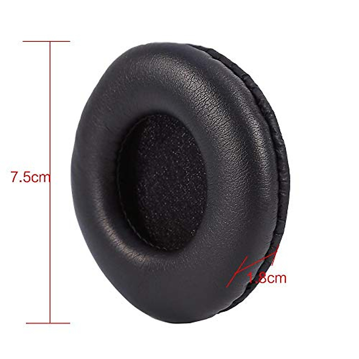 Fosa Soft Replacement Ear Pads PU Leather Earpad Cushions Foam for J3, SJ33, SJ5, SJ55, ES7, ESW9, ESW10, JVC S500 and Headphone Diameter Between 72-75mm Black