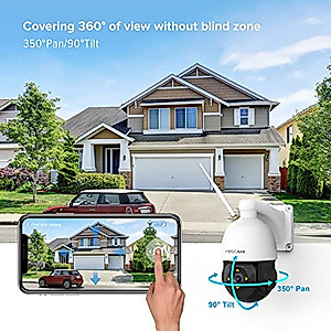 Foscam SD2X 18X Optical Zoom 1080P HD Outdoor PTZ Security Camera, 2.4g/5gHz WiFi IP Surveillance camera,Speed Dome, 165ft Night Vision, IP66, WDR, Built-in Audio, Works with Alexa Google Assistant