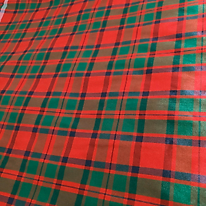 Generic Ribbon Taffeta Holiday Plaid - Hunter Green, Red, Blue - Christmas Tartan Fabric 58"" by The Yard, TAFFHGP01