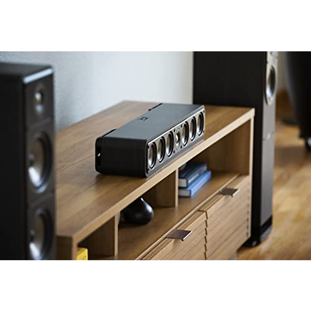 Polk Signature Elite ES35 Slim Center Channel Speaker - Hi-Res Audio Certified, Dolby Atmos & DTS:X Compatible, 1" Tweeter & (6) 3" Woofers, Dual Power Port for Effortless Bass, Stunning Black