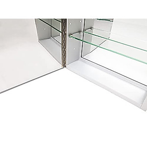 FixtureDisplays® 16X24" Recess Glass Mirror Vanity Bathroom Medicine Cabinet Aluminum Frame 15112-NF