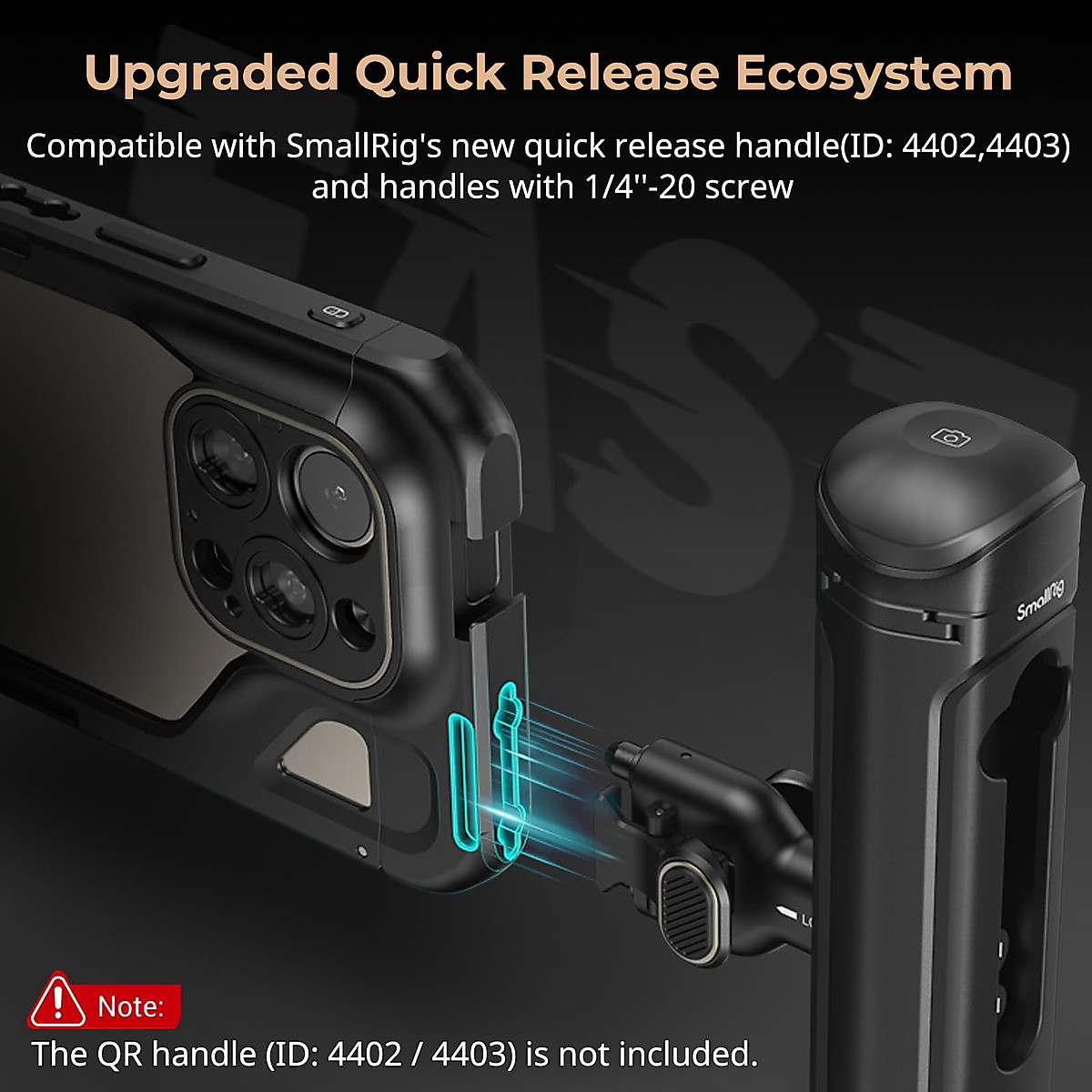 SmallRig for iPhone 15 Pro Max Phone Cage with 67mm Filter Adapter, Upgraded Quick Release Design Phone Video Rig Cage for Videography/Video Recording/YouTube/Live Streaming/Vlog - 4391B