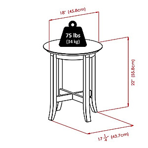 Winsome Toby 21.97-inch x 18.03-inch x 18.03-inch Composite Wood End Table, Espresso (92019)