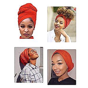 Harewom 3PCS Head Wraps for Black Women Turban Headwraps Stretchy African Hair Wraps Soft Jersey Head Scarf Tie Headbands Pack for Dread Locs Natural Hair