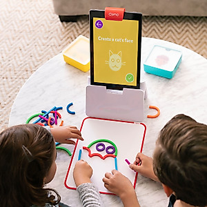 Osmo-Little Genius Starter Kit for Fire Tablet-4 Educational Learning Games-Preschool Ages 3-5-Phonics,Problem Solving & Creativity-STEM Toy Gifts,Kids(Osmo Fire Tablet Base Included)