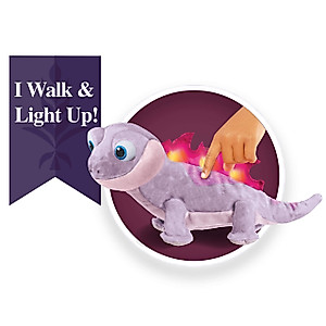 Disney Frozen 2 Walk & Glow Bruni The Salamander, Lights and Sounds Stuffed Animal, Officially Licensed Kids Toys for Ages 3 Up by Just Play