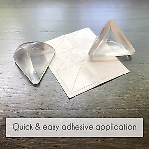 Little Chicks Soft Touch Table Guard Corner Cushions - with Dual Layer Protection - Fits Most Furniture Size Corners - 4 Pack - Transparent - Model CK029