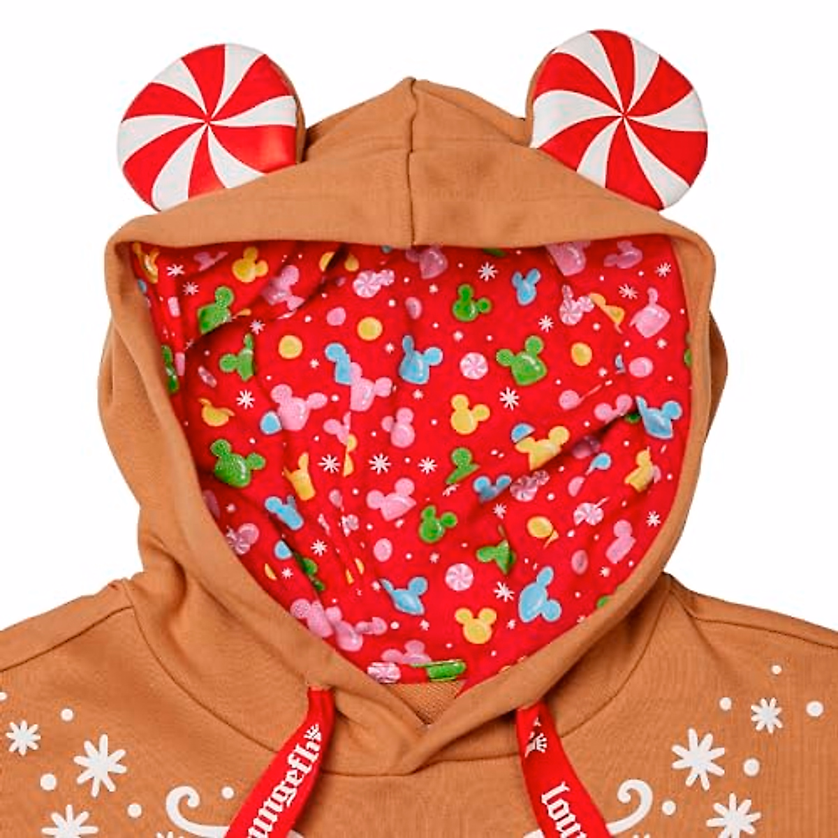 Loungefly DISNEY MICKEY AND FRIENDS GINGERBREAD UNISEX HOODIE MEDIUM