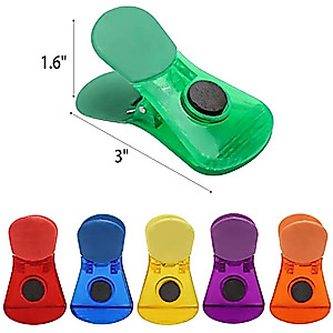 24 Pack Magnetic Chip Clips, Clips for Food Packages with Magnet, Sealing Food Clips, Multipurpose Snack Bag Clips for Food Storage (Multicolored)