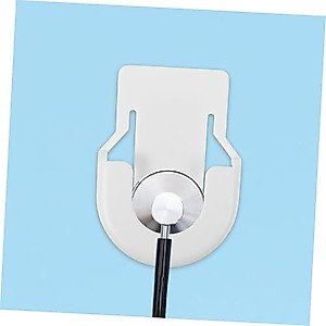 TOPPERFUN Stethoscope Hanging Buckle Replacement Stethoscope Buckle Clip Stethoscope Holder Stethoscope Clip Holder Stethoscope Holders Stethoscope Hook Buckle Sturdy Stethoscope Clip White